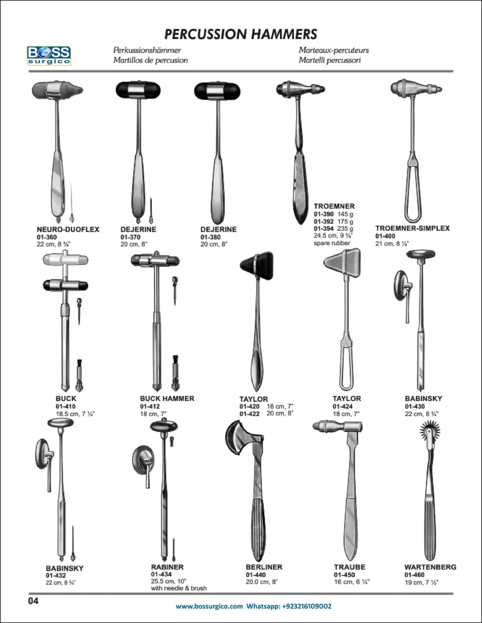 Types and Functions of Percussion Hammers – Medical Equipment Supplies